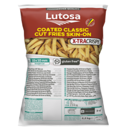 Lutosa Xtra Crispy Coated Skin-On Fries 10x10mm (4x2.5kg) | Henderson Foodservice, Ireland