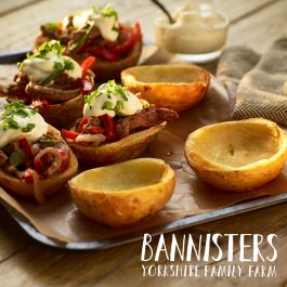 Bannisters Baked Potato Longboats (4x20) | Henderson Foodservice, Ireland